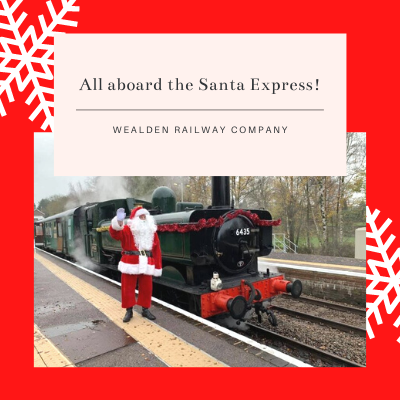 All aboard the Santa Express! Hire a Santa for a Steam Train!